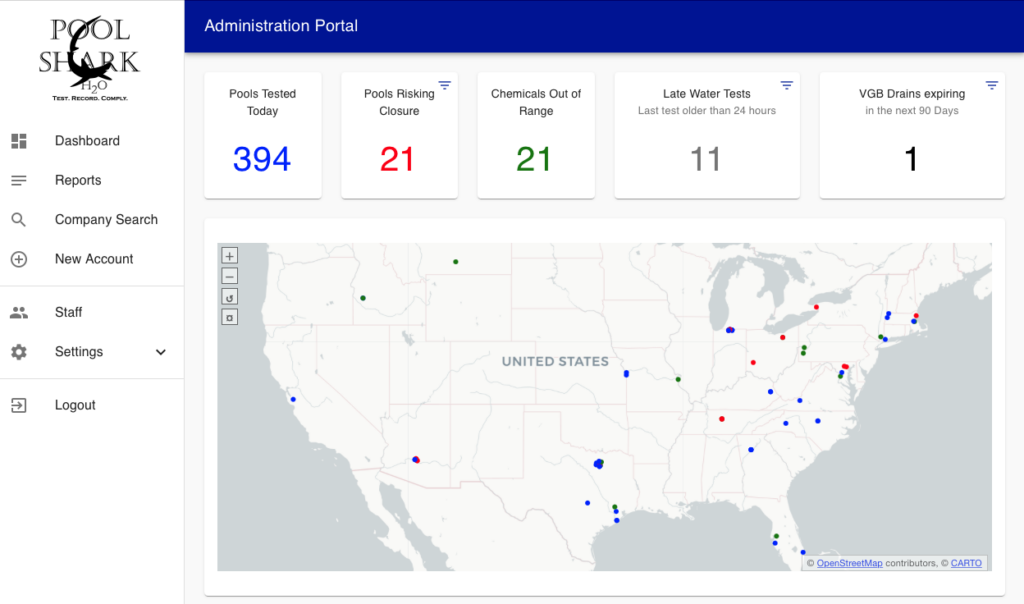 Commercial Pool Management Software | Pool Shark H2O - Chemical ...